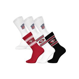 NFL Herren Kurzsocken "Socken NFL 6Pack Crew Socks 6er Pack", Gr. 39, bunt, Obermaterial: 58% Baumwolle CO. 39% Polyester PES. 3% Elasthan EL., Socken