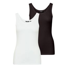 oxmo Damen Longtop "Tanktop OXJessie", wei&szlig;, Gr. XS, Obermaterial: 95% Viskose CV. 5% Elasthan EL., Tops