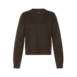 oxmo Damen Strickfleece-Pullover "Strickpullover OXKimni", braun, Gr. M, Obermaterial: 50% Polyacryl PAN. 50% Polyester PES., Pullover