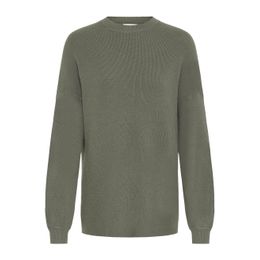 oxmo Damen Strickfleece-Pullover "Strickpullover OXFansy", braun, Gr. XL, Obermaterial: 50% Viskose CV. 28% Polyester PES. 22% Polyamid PA., Pullover