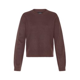 oxmo Damen Strickfleece-Pullover "Strickpullover OXKimni", braun, Gr. XS, Obermaterial: 50% Polyacryl PAN. 50% Polyester PES., Pullover