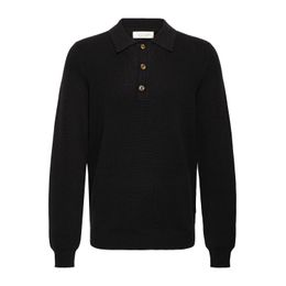 Casual Friday Herren Longsleeve "Strickpullover CFABEL", schwarz, Gr. L, Obermaterial: 39% Baumwolle CO. 34% Polyester PES. 27% Viskose CV., Shirts