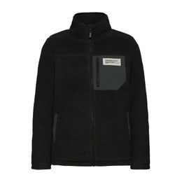 oxmo Damen Pl&uuml;schjacke "Pl&uuml;schjacke OXAbby", schwarz, Gr. XXL, Obermaterial: 100% Polyester PES., Jacken