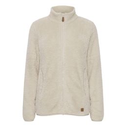 oxmo Damen Kapuzenfleecejacke "Sweatjacke OXTelsa", beige, Gr. XL, Obermaterial: 100% Polyester PES., Jacken