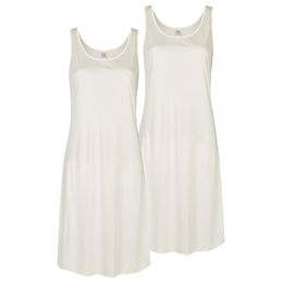 Nina von C. Damen Unterkleid "2er Pack Unterkleid L&auml;nge 90 cm Elegance", Gr. 46, beige, Obermaterial: 81% Viskose CV. 19% Polyester PES., Kleider