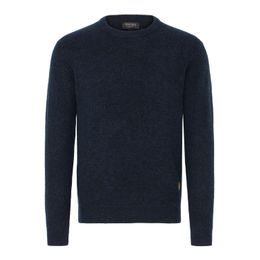 INDICODE Herren Strickfleece-Pullover "Strickpullover IDBratram", blau, Gr. S, Obermaterial: 58% Polyacryl PAN. 32% Polyester PES. 7% Wolle mw. 3%