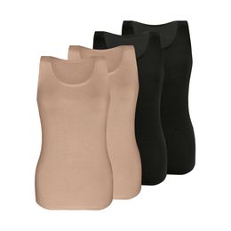 Sassa Mode SASSA Damen Achseltop "4er Sparpack Top LOVELY SKIN", Gr. 38, bunt, Obermaterial: 95% Modal CMD. 5% Elasthan EL., Unterhemden