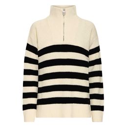 oxmo Damen Troyer "Troyer OXKalane", wei&szlig;, Gr. XXL, Obermaterial: 70% Baumwolle CO recyc.. 30% Polyester Pol. recyc.., Pullover