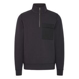 Casual Friday Herren Troyer "Longsweatshirt CFRo", schwarz, Gr. M, Obermaterial: 80% Viskose CV. 13% Polyester PES. 7% Elasthan EL., Pullover