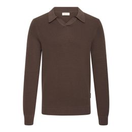 Casual Friday Herren Longsleeve "Strickpullover CFDahl", braun, Gr. L, Obermaterial: 39% Baumwolle CO. 34% Polyester PES. 27% Viskose CV., Shirts