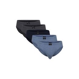 G&ouml;tzburg G&Ouml;TZBURG Herren Slip "Slip 5er Pack", Gr. M, blau, Obermaterial: 100% Baumwolle CO., Unterhosen