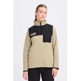 oxmo Damen Troyer "Troyer OXNete", beige, Gr. L, Obermaterial: 100% Polyester PES., Pullover