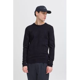 Casual Friday Herren Strickfleece-Pullover "Strickpullover CFHeine", blau, Gr. L, Obermaterial: 65% Polyacryl PAN. 27% Nylon NY. 5% Wolle mw. 3%