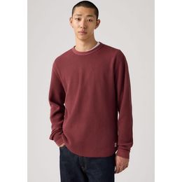 Levi's LEVI'S Herren Langarmshirt, rot, Gr. XL, Feinripp, Obermaterial: 100% Baumwolle, Shirts, Waffelstruktur