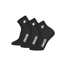 starters STARTER Damen Kurzsocken "Socken STARTER 3pk Quarter Socks 3er Pack", Gr. 39, schwarz, Obermaterial: 63% Baumwolle CO. 31% Polyester PES. 3% Polyamid