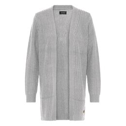 oxmo Damen Strickjacke "Strickjacke OXEdna", grau, Gr. XS, Obermaterial: 100% Polyacryl PAN., Strickjacken