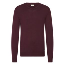 Blend Herren Strickfleece-Pullover "Strickpullover BHWeber", rot, Gr. M, Obermaterial: 78% Viskose CV. 22% Polyester PES., Pullover