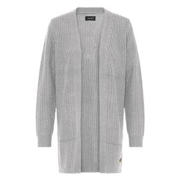 oxmo Damen Strickjacke "Strickjacke OXEdna", grau, Gr. S, Obermaterial: 100% Polyacryl PAN., Strickjacken