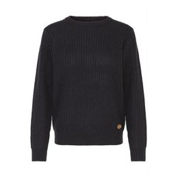 oxmo Damen Strickfleece-Pullover "Strickpullover OXEdna", schwarz, Gr. M, Obermaterial: 100% Polyacryl PAN., Pullover