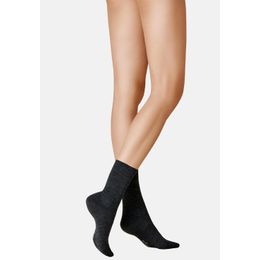 Kunert M&auml;dchen Socken "Socke Wool Care", Gr. 39, grau, Obermaterial: 98% Schurwolle WV. 2% Elasthan EL., Socken