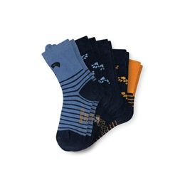 Schiesser M&auml;dchen Kurzsocken "Socken Legwear Kids 5er Pack", Gr. 31, blau, Obermaterial: 75% Baumwolle CO. 24% Polyamid PA. 1% Elasthan EL., Socken