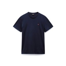 Napapijri Herren T-Shirt "T-Shirt SALIS Small Flag 1er Pack", blau, Gr. L, Obermaterial: 100% Baumwolle CO., Shirts