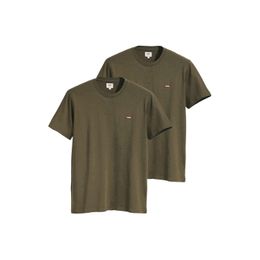 Levi's LEVI'S Herren T-Shirt "T-Shirt Original Housemark Tee 2er Pack", gr&uuml;n, Gr. S, Obermaterial: 100% Baumwolle CO., Shirts