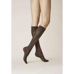 Kunert M&auml;dchen Kniestr&uuml;mpfe "Kniestrumpf Sensual Merino", Gr. 39, lila, Obermaterial: 49% Polyamid PA. 47% Schurwolle WV. 4% Elasthan EL., Socken