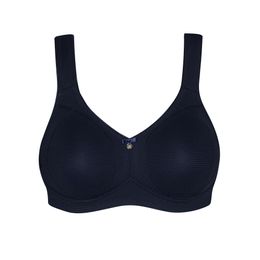 SuSa Damen B&uuml;gelloser BH "BH ohne B&uuml;gel Capri", Gr. 100, blau, Stoff, Obermaterial: 75% Polyamid PA. 19% Elasthan EL. 6% Baumwolle CO., BHs
