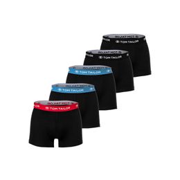 Tom Tailor Herren Boxershorts "Boxershort 5er Pack", Gr. L, schwarz, Obermaterial: 95% Baumwolle CO. 5% Elasthan EL., Unterhosen