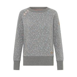 oxmo Damen Longpullover "Sweater OXBEA SWEATSHIRT", grau, Gr. L, Obermaterial: 55% Polyester PES. 45% Baumwolle CO., Pullover
