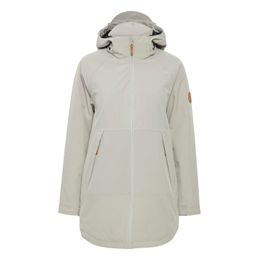 North Bend Damen Outdoorjacke "Outdoorjacke NBBrenda W W-PRO 15.000 mit wasserdichter Beschichtung", beige, Gr. 46, Obermaterial: 90% Polyester PES.