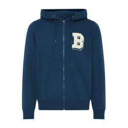 Blend Herren Kapuzensweatjacke "Kapuzenfleecejacke BHBadel", blau, Gr. L, Obermaterial: 60% Baumwolle CO. 40% Polyester PES., Sweatjacken