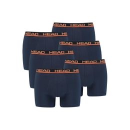 Head Herren Boxershorts "Boxershort Basic Boxer 2P 6er Pack", Gr. M, blau, Obermaterial: 95% Baumwolle CO. 5% Elasthan EL., Unterhosen