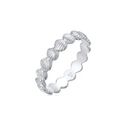 Elli Damen Fingerring "Bandring Muscheln Maritim Beach Look 925 Silber", 52mm, ohne Stein, Silber 925 (Sterlingsilber), 5mm, silber, Silber 925