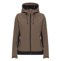 North Bend Damen Softshelljacke "Softshelljacke NBRya W W-PRO 8.000 mit wasserdichter Beschichtung", gr&uuml;n, Gr. 40, Obermaterial: 96% Polyester PES.