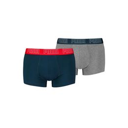 Puma Herren Boxershorts "Boxershort 2er Pack", Gr. L, blau, Obermaterial: 95% Baumwolle CO. 5% Elasthan EL., Unterhosen