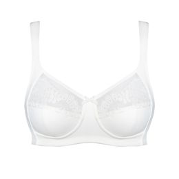 SuSa Damen B&uuml;gelloser BH "BH ohne B&uuml;gel Basic", Gr. 105, beige, T&uuml;ll, Obermaterial: 51% Polyamid PA. 24% Baumwolle CO. 21% Elasthan EL. 4% Polyester
