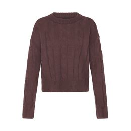 oxmo Damen Strickfleece-Pullover "Strickpullover OXKimni", braun, Gr. M, Obermaterial: 50% Polyacryl PAN. 50% Polyester PES., Pullover