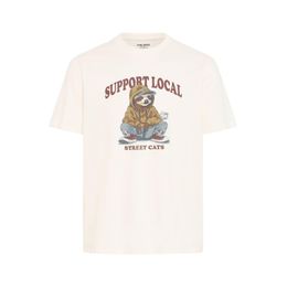 Blend Herren Rundhalsshirt "Rundhalsshirt BHIrving", beige, Gr. M, Obermaterial: 100% Baumwolle CO., Shirts