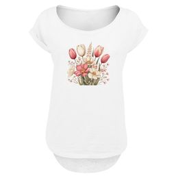F4NT4STIC Shirt 'Rosa Wei&szlig;er Fr&uuml;hlingsblumenstrau&szlig;' female White size XL