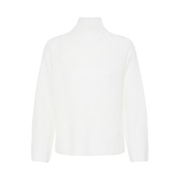 oxmo Damen Strickfleece-Pullover "Strickpullover OXNelly", wei&szlig;, Gr. S, Obermaterial: 50% Polyacryl PAN. 50% Polyacryl PAN recyc.., Pullover