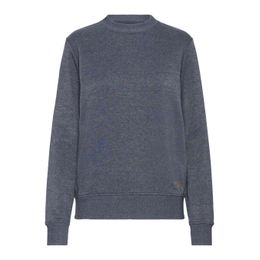 oxmo Damen Longpullover "Sweater OXMille", blau, Gr. XL, Obermaterial: 55% Polyester PES. 45% Baumwolle CO., Pullover