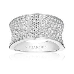SIF JAKOBS Ring Damen Gr&ouml;&szlig;e 56 silber / transparent