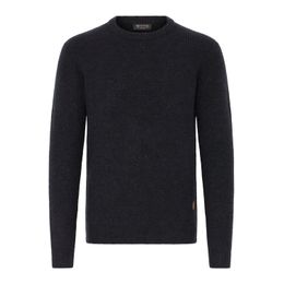 INDICODE Herren Strickfleece-Pullover "Strickpullover IDBratram", schwarz, Gr. S, Obermaterial: 58% Polyacryl PAN. 32% Polyester PES. 7% Wolle mw. 3%