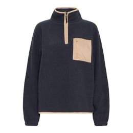 oxmo Damen Troyer "Troyer OXPiala", blau, Gr. S, Obermaterial: 100% Polyester PES., Pullover