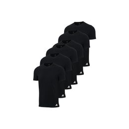 Herren T-Shirt "T-Shirt Crew Neck Shirt Active Core Cotton 6PK 6er Pack", schwarz, Gr. S, adidas originals, Obermaterial: 100% Baumwolle CO., Shirts