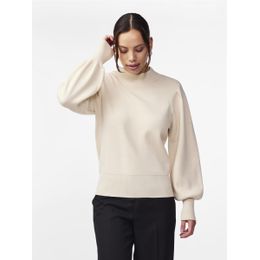 Y.A.S Damen Strickpullover "YASFONNY LS KNIT PULLOVER S. NOOS", beige, Gr. XS, unifarben, Strick, Obermaterial: 72% Viskose, 28% Polyester, Pullover