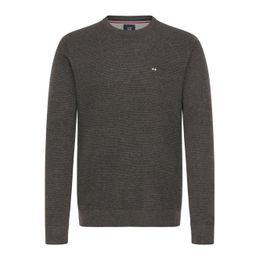 FQ1924 Herren Strickfleece-Pullover "Strickpullover FQGranby", grau, Gr. L, Obermaterial: 100% Baumwolle CO., Pullover