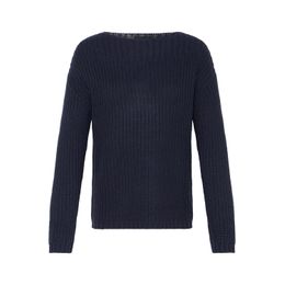 oxmo Damen Strickfleece-Pullover "Strickpullover OXKanna", blau, Gr. S, Obermaterial: 60% Baumwolle CO. 40% Polyacryl PAN., Pullover